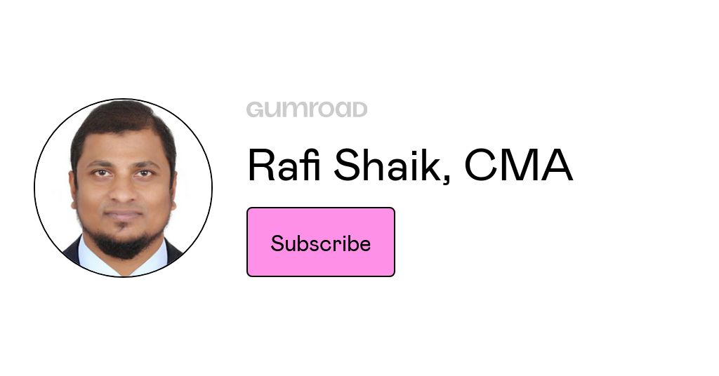 Rafi Shaik, CMA