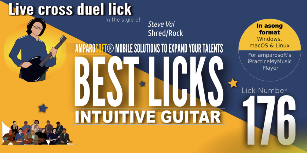 Lick 176 - Live cross duel lick from "Best Licks - Intuitive Guitar" Series (.asong)