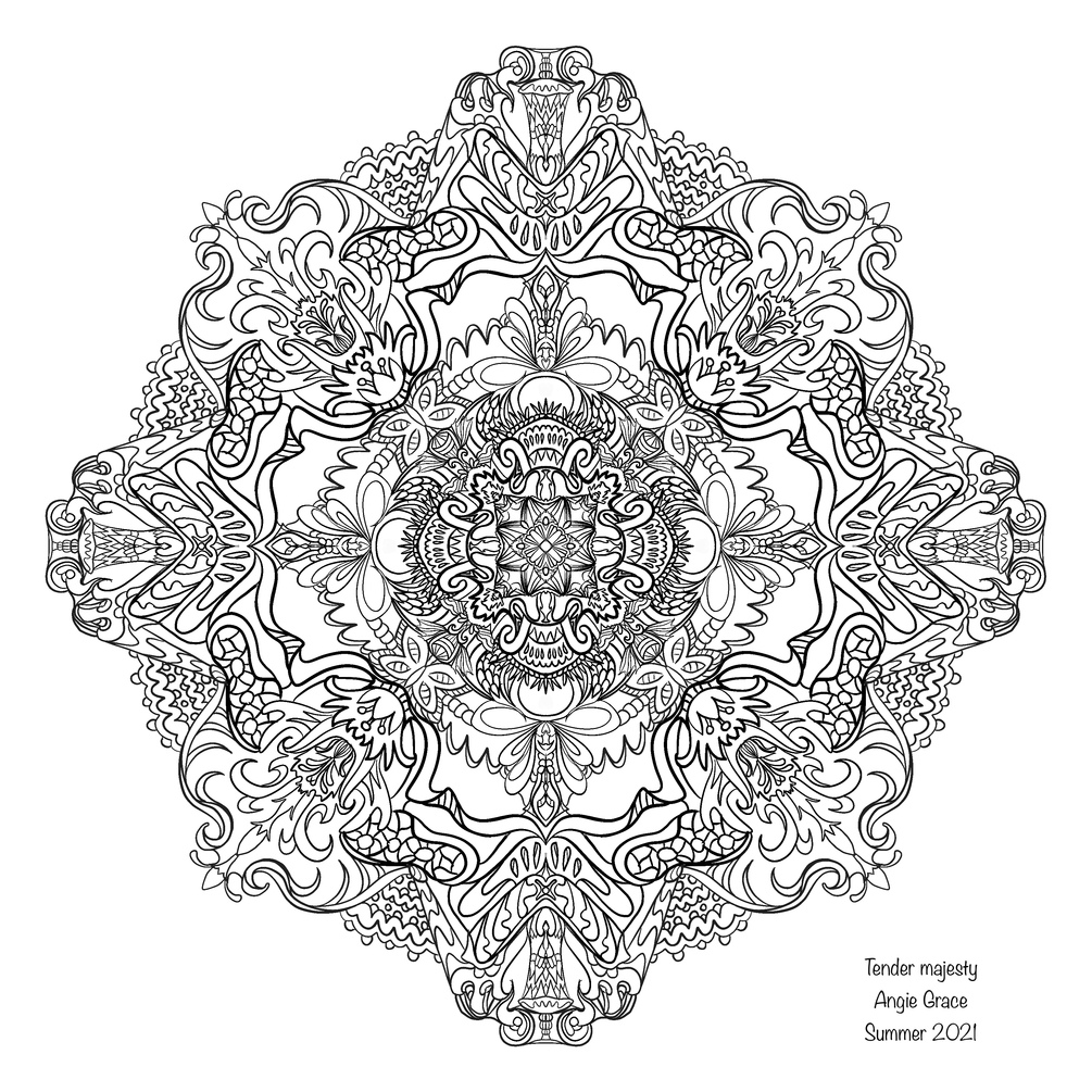 Tender Majesty Intricate Coloring Page