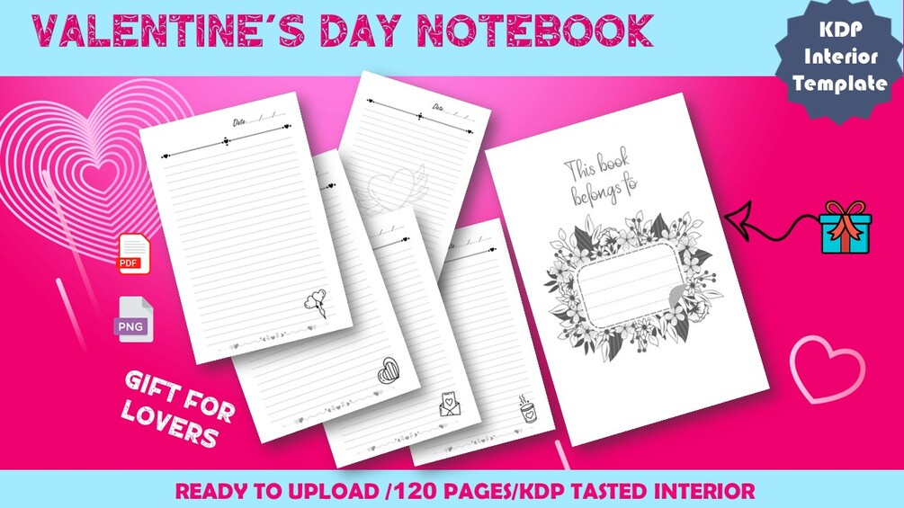 Happy Valentine's Day Notebook Journal - KDP Interior