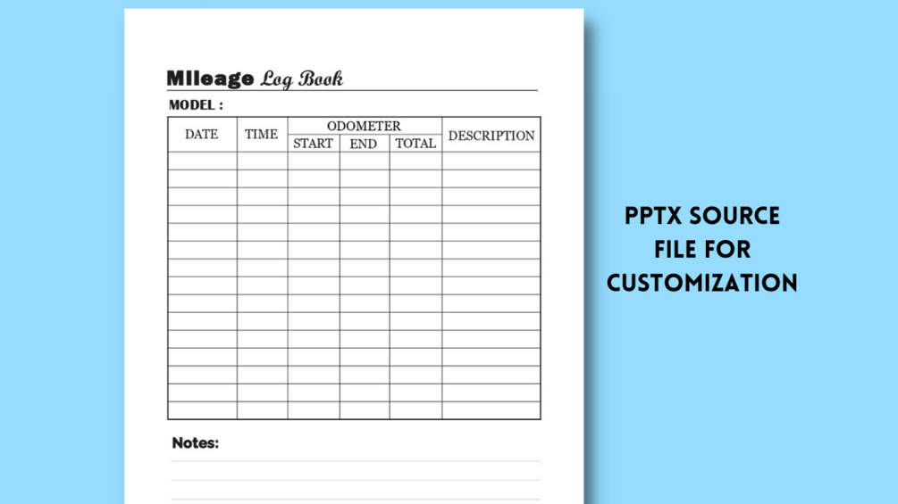 Mileage Log Book KDP Interior Template, Size 6x9 Inches with 120 Pages ...