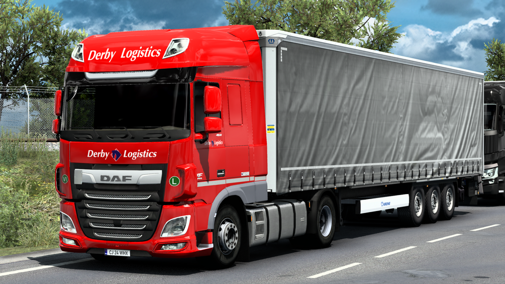 Derby Logistics skin for DAF xf 106 and Krone profi liner & mega by ...