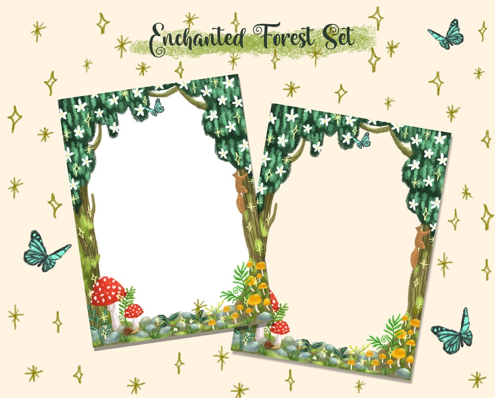 Enchanted Forest Printable Notepad