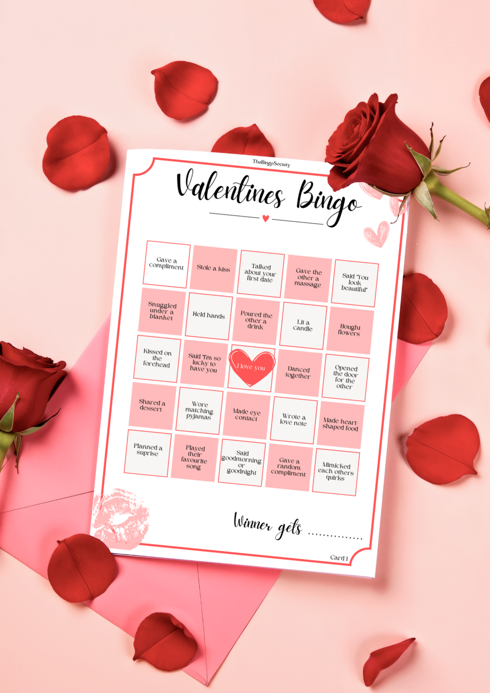 Valentines Bingo Cards Game for Couples – Romantic, Fun, and Printable ...