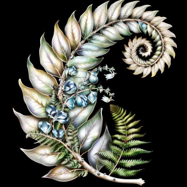 Fractal Fern: Nature's Spiral of Growth