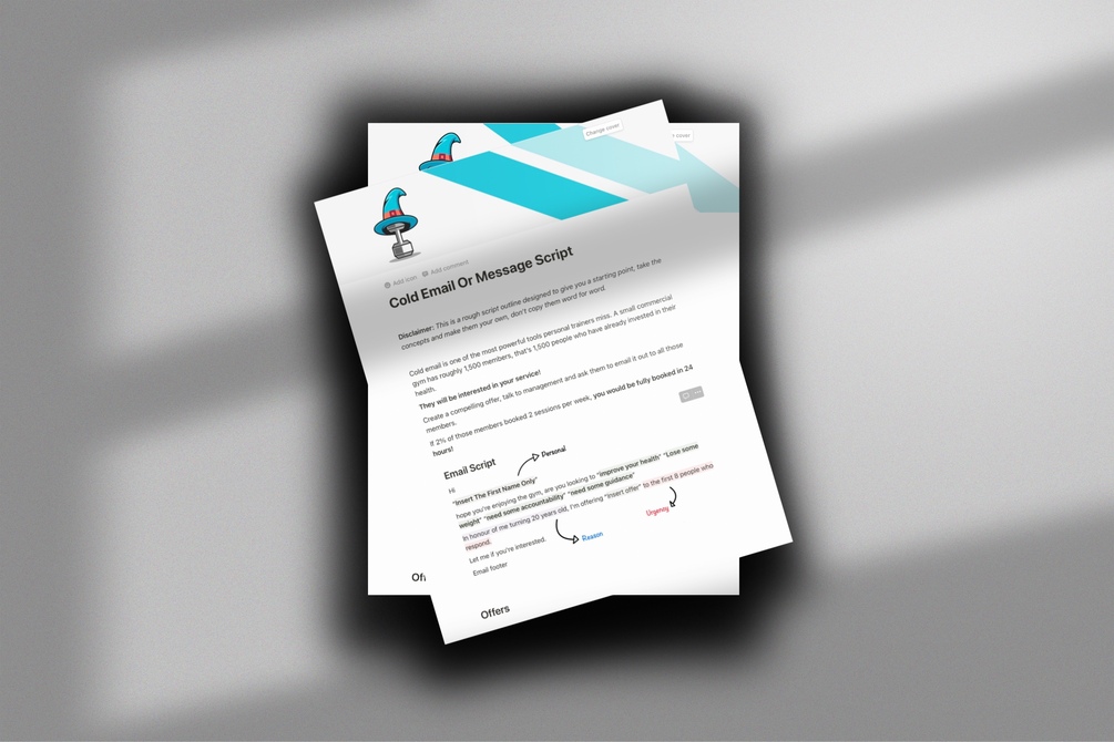 Personal Training Cold Email / DM Script