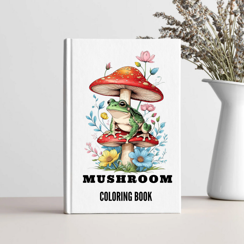 Free Whimsical Frog & Mushroom Coloring Book for Kids – 30 Magical ...