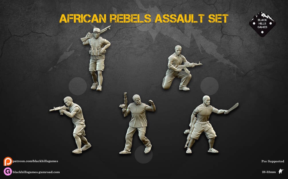 African Rebels Assault Set