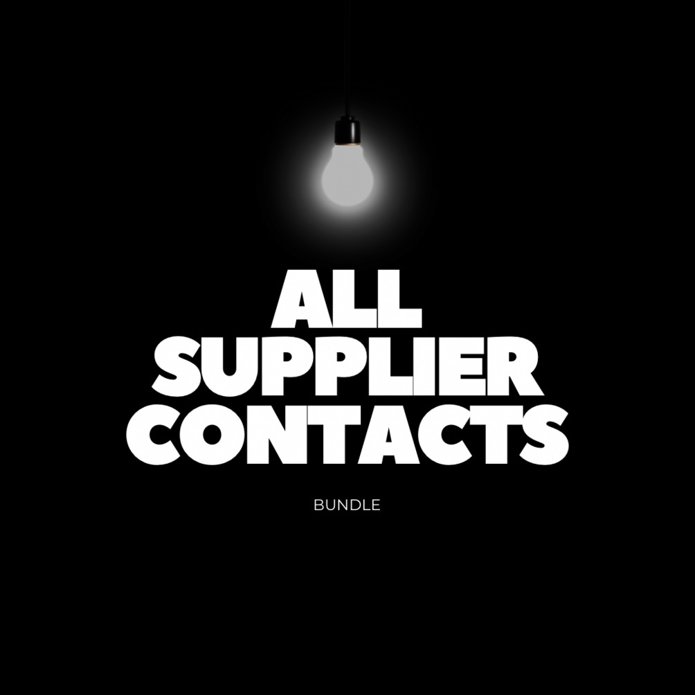 ALL Supplier Contacts (Bundle) 50% OFF