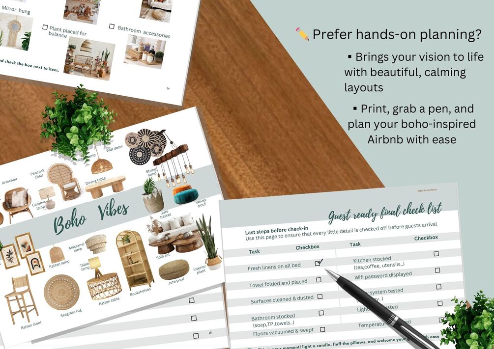 Boho Style Airbnb Styling kit