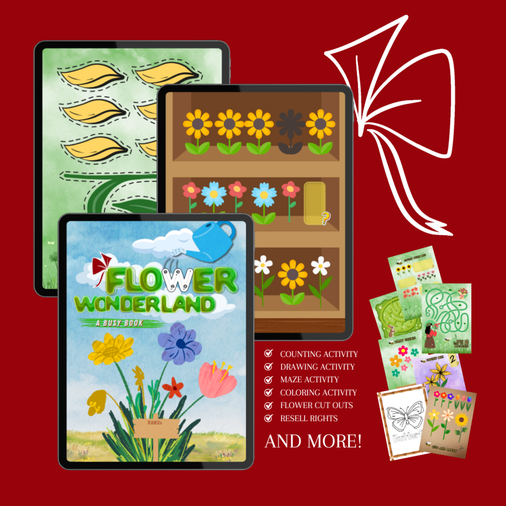 FLOWER WONDERLAND BUSY BOOK (38 PAGES)