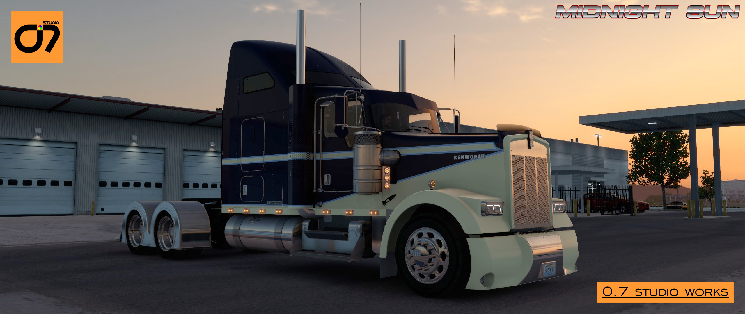 Kenworth W900L Midnight Sun Paint Scheme