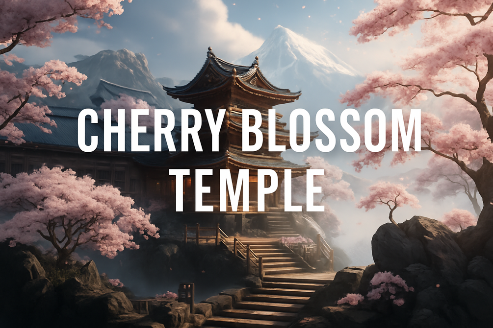 Cherry Blossom Temple (4 Images)