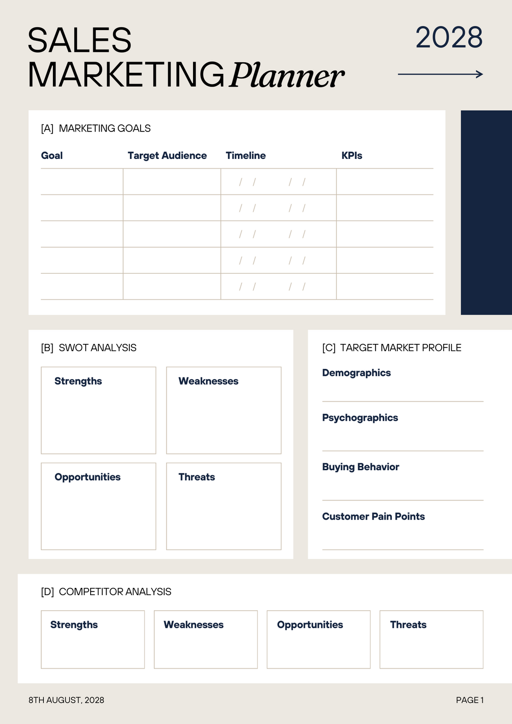 SALES & MARKETING PLANNER