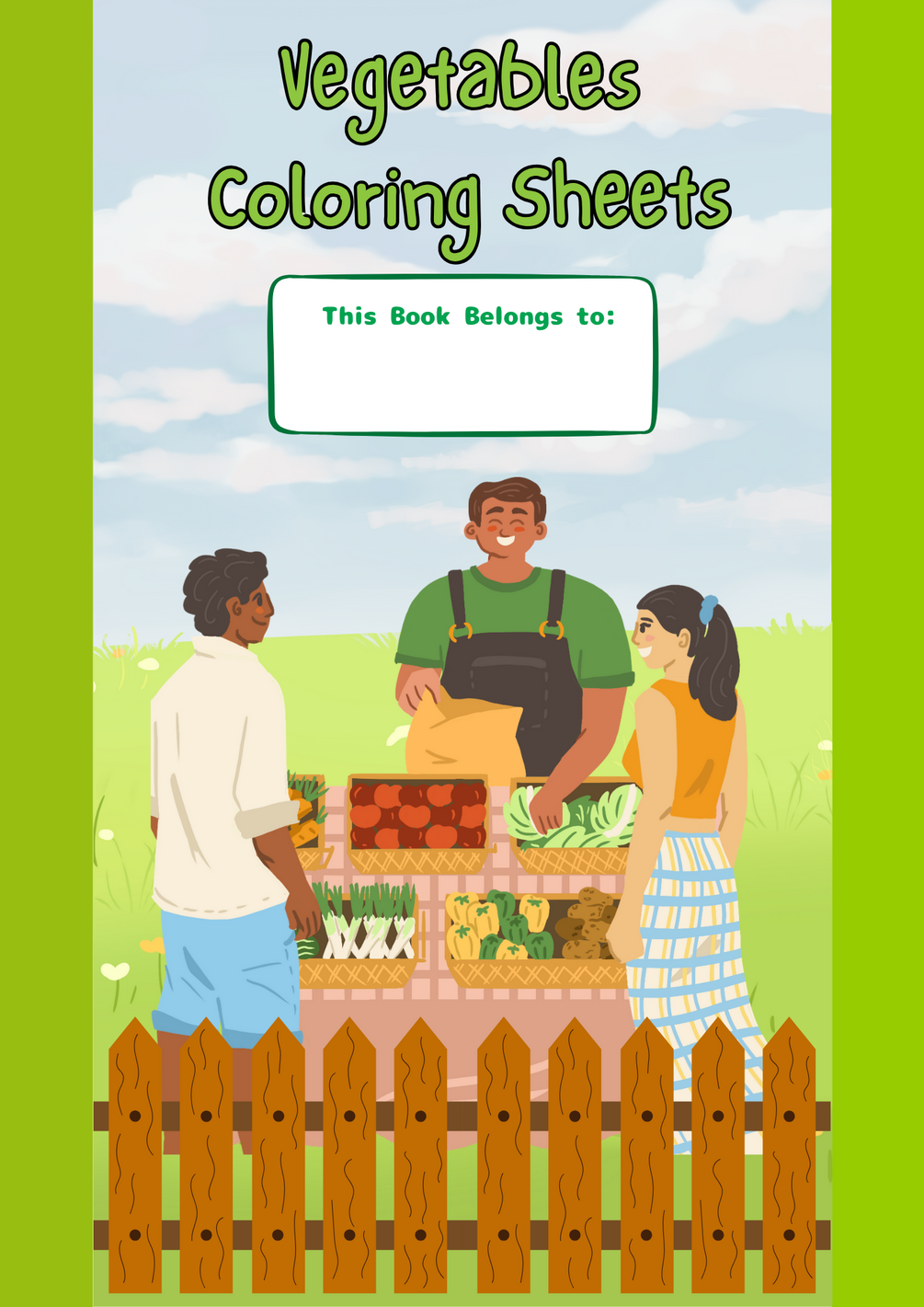 Template Vault | VEGETABLES COLORING SHEETS (Printable)