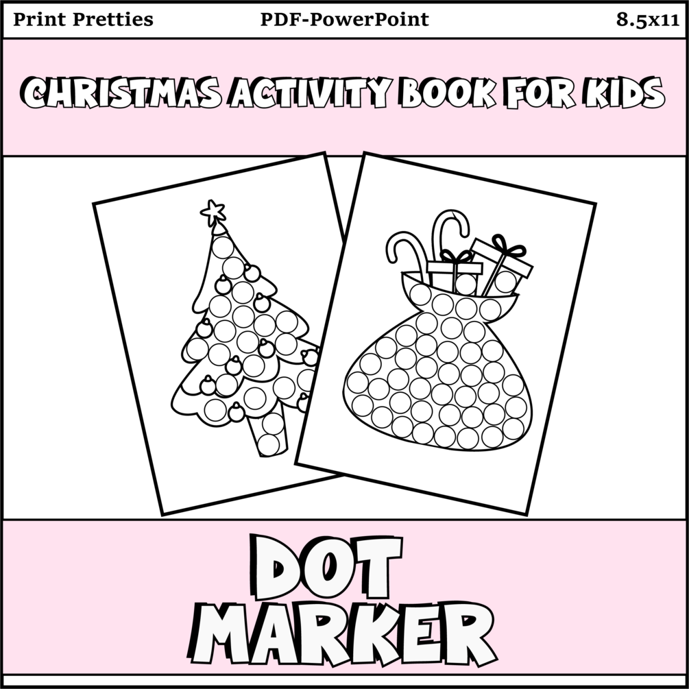 Christmas Dot Marker Activity book For Kids (KDP interior)