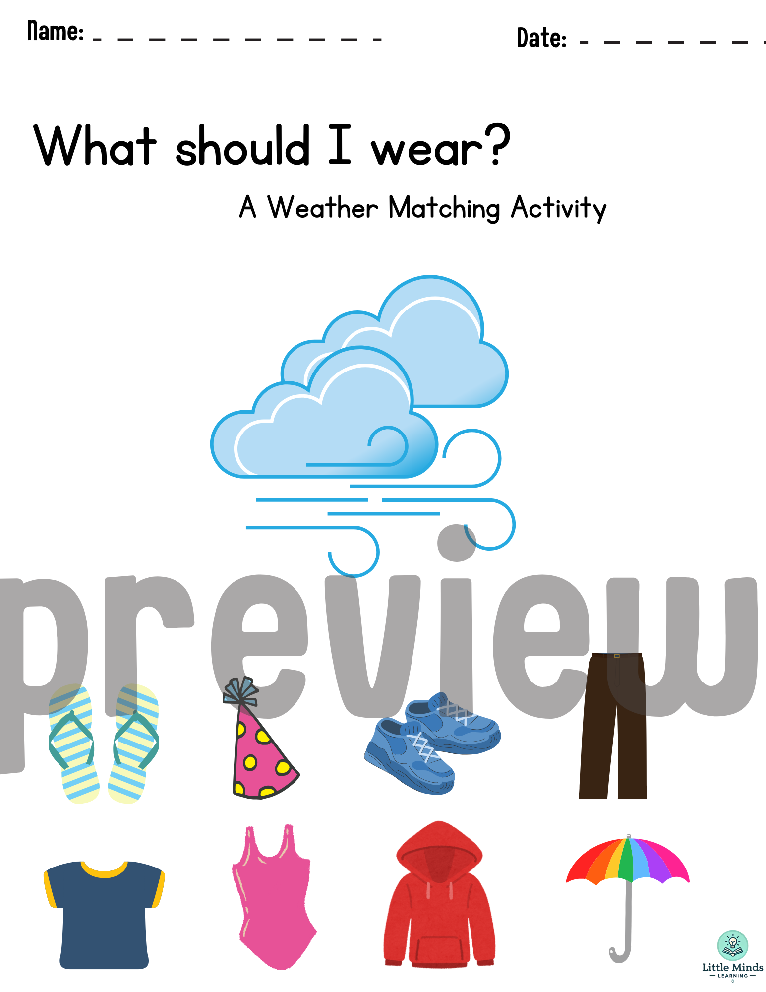 Weather Clothing Activity Pack