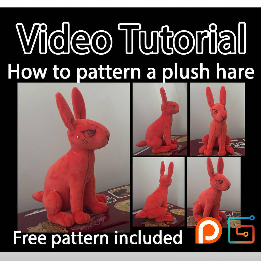 How to pattern a sitting plush hare tutorial