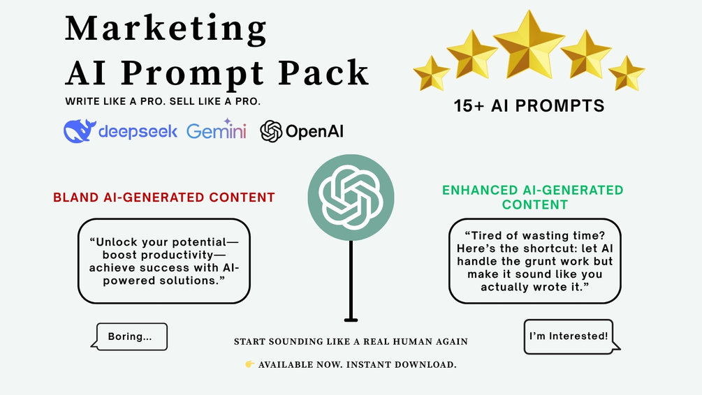 Humanized ChatGPT Marketing Prompt Pack