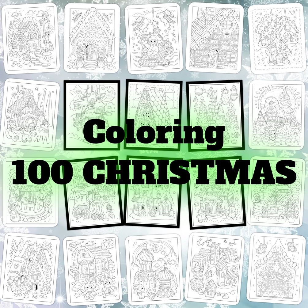 Coloring 100 CHRISTMAS