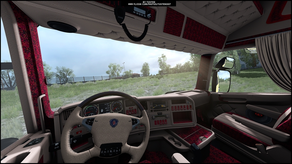 Interior Scania RJL RED HOLLAND ETS 2 #17
