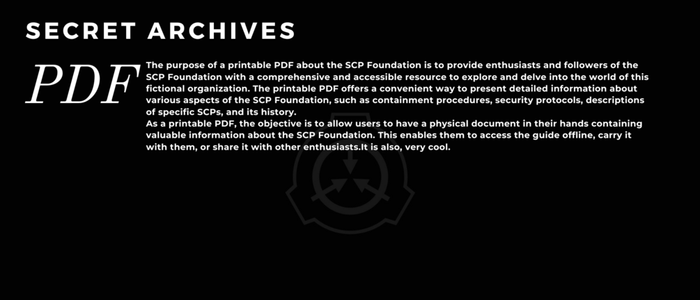 SCP-008: The Zombie Plague - Detailed Guide in Printable PDF Format.