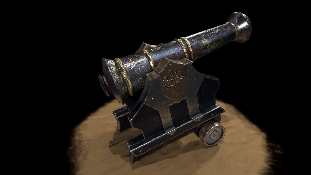 Cannon Game Ready 3D Asset