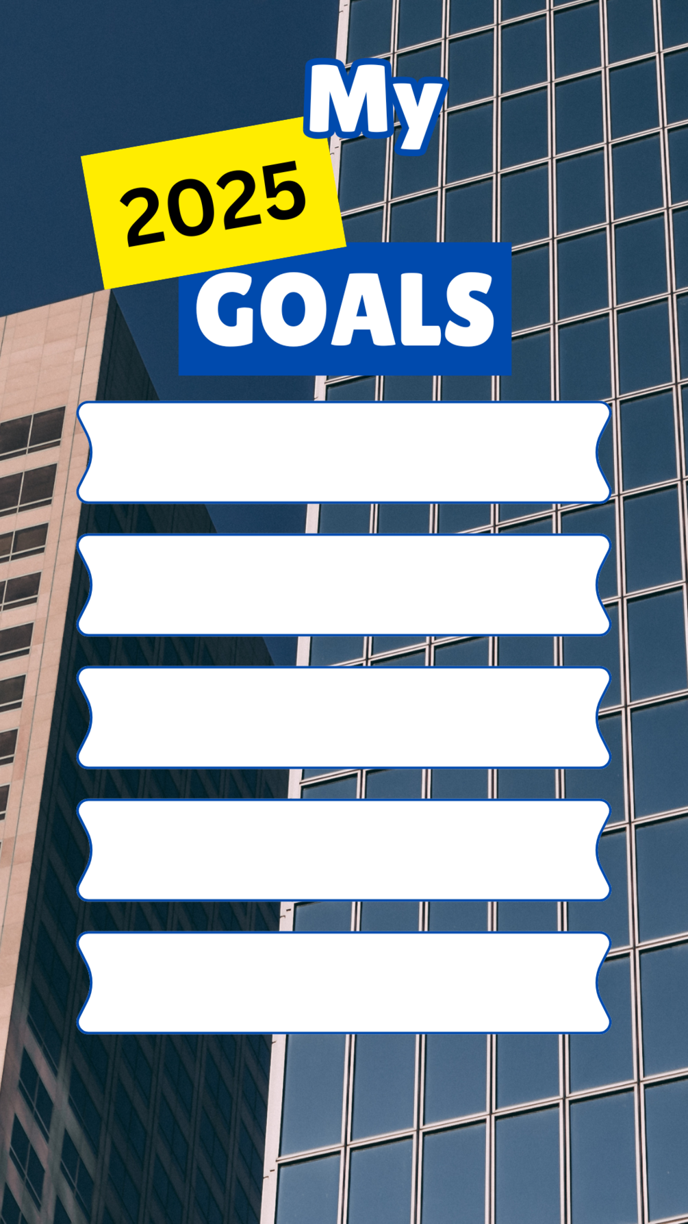 2025 goal's list