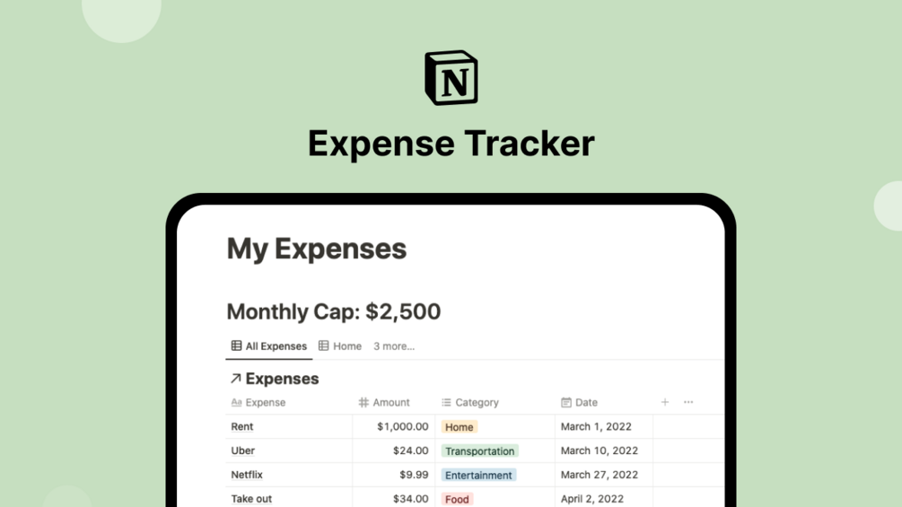 Notion Expense Tracker