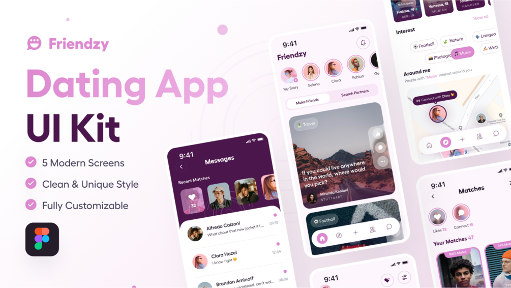 Friendzy - Dating App UI Kit