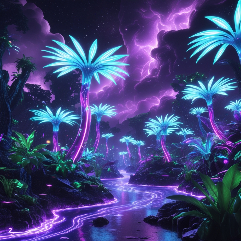 Neon Jungle Dreamscapes – Vaporwave Sci-Fi Wallpapers (4K)Dreamscapes