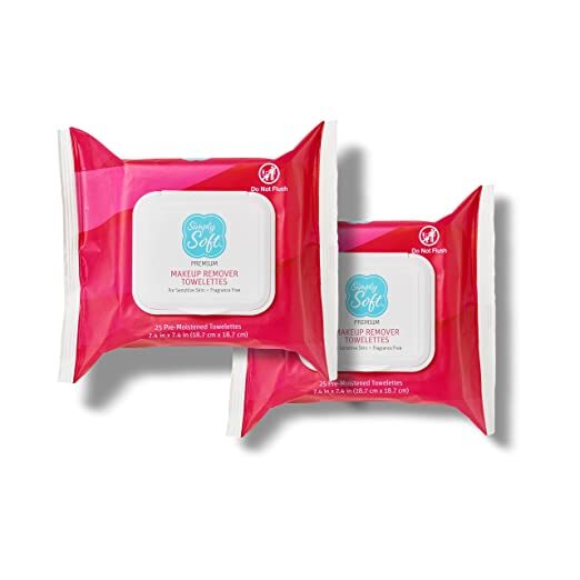 Simply Soft Makeup Remover Wipes 25 ct. (2 Flip-top Packs)