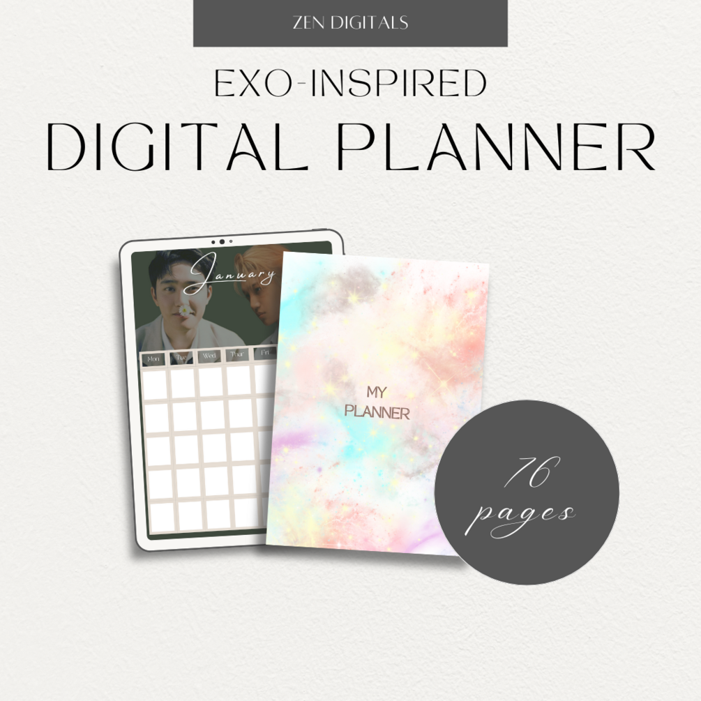 EXO Inspired Digital Planner | Monthly and Weekly Planner | KPOP Inspired