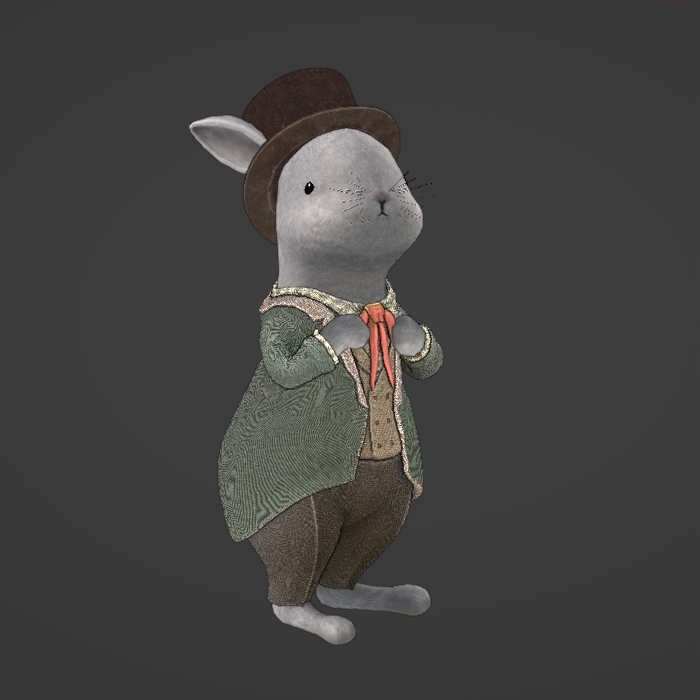 Rabbit character lowpoly rigged