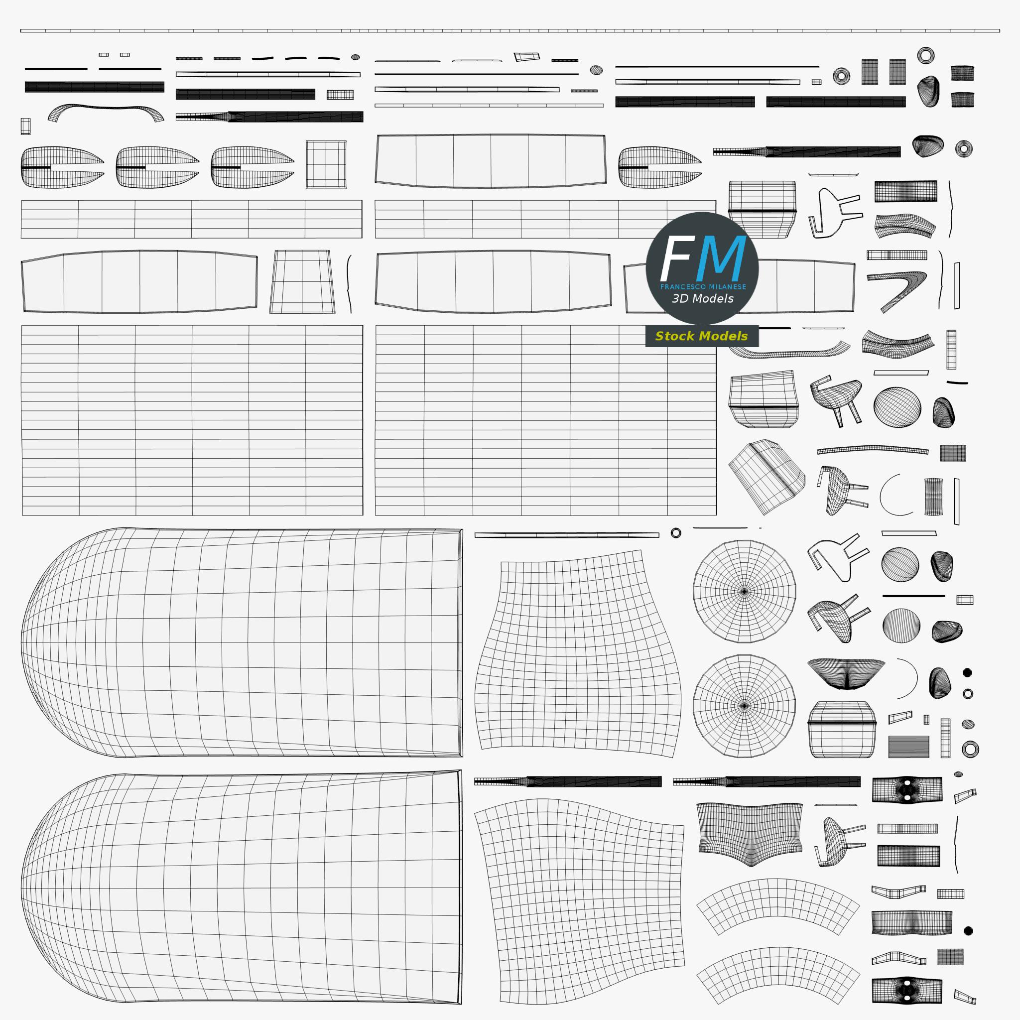 3D MODEL - Inflatable boat base mesh