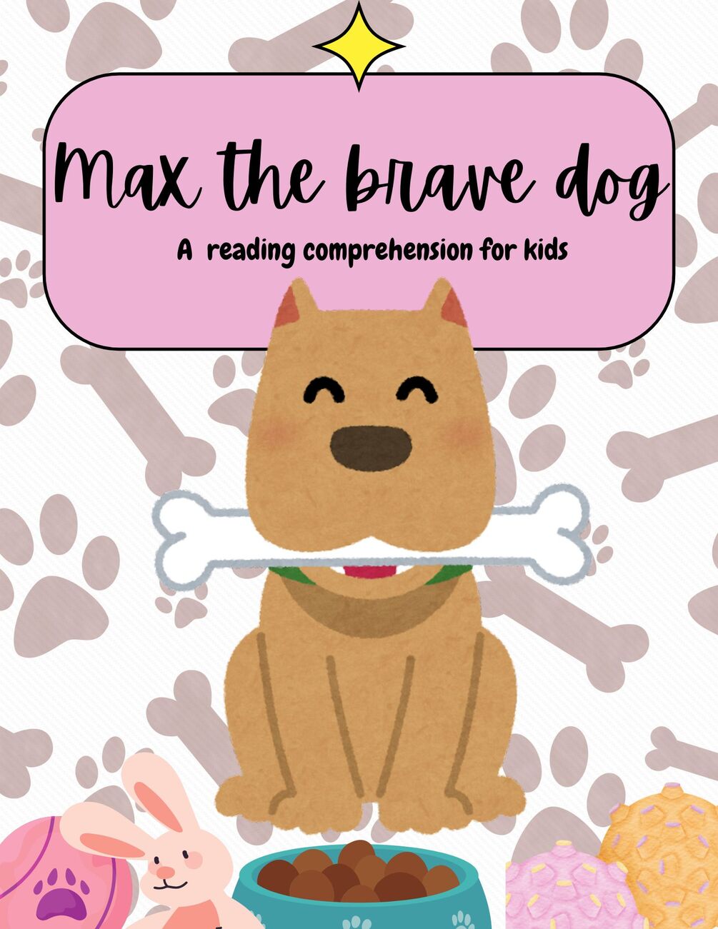 Reading Comprehension Worksheet (Max the brave dog) for grades 2-3