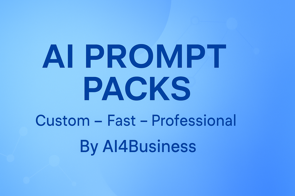 🚀 Custom AI Prompt Packs for Creators, Freelancers & Small Business Owners.