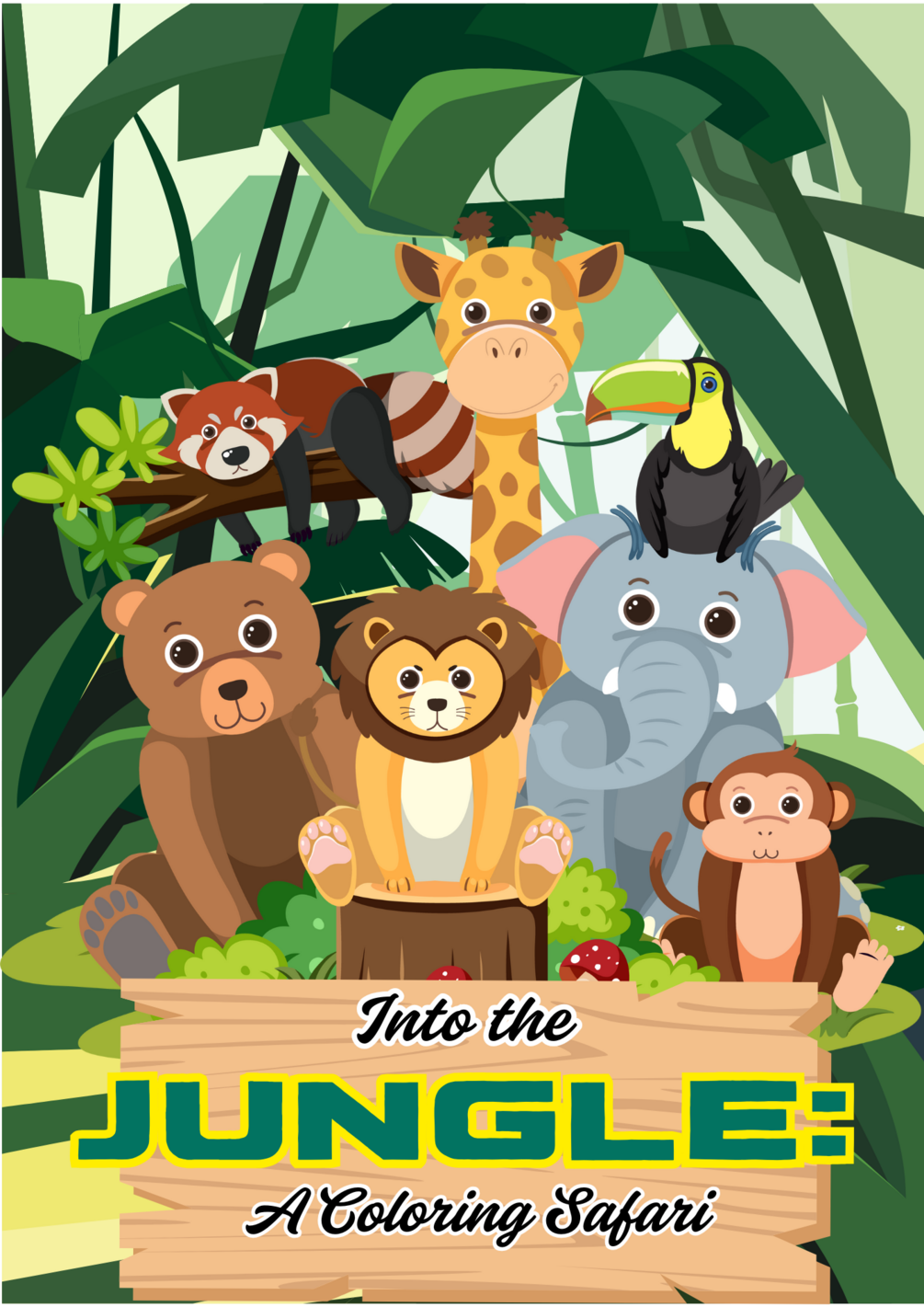 Printable Into The Jungle: A Coloring Safari