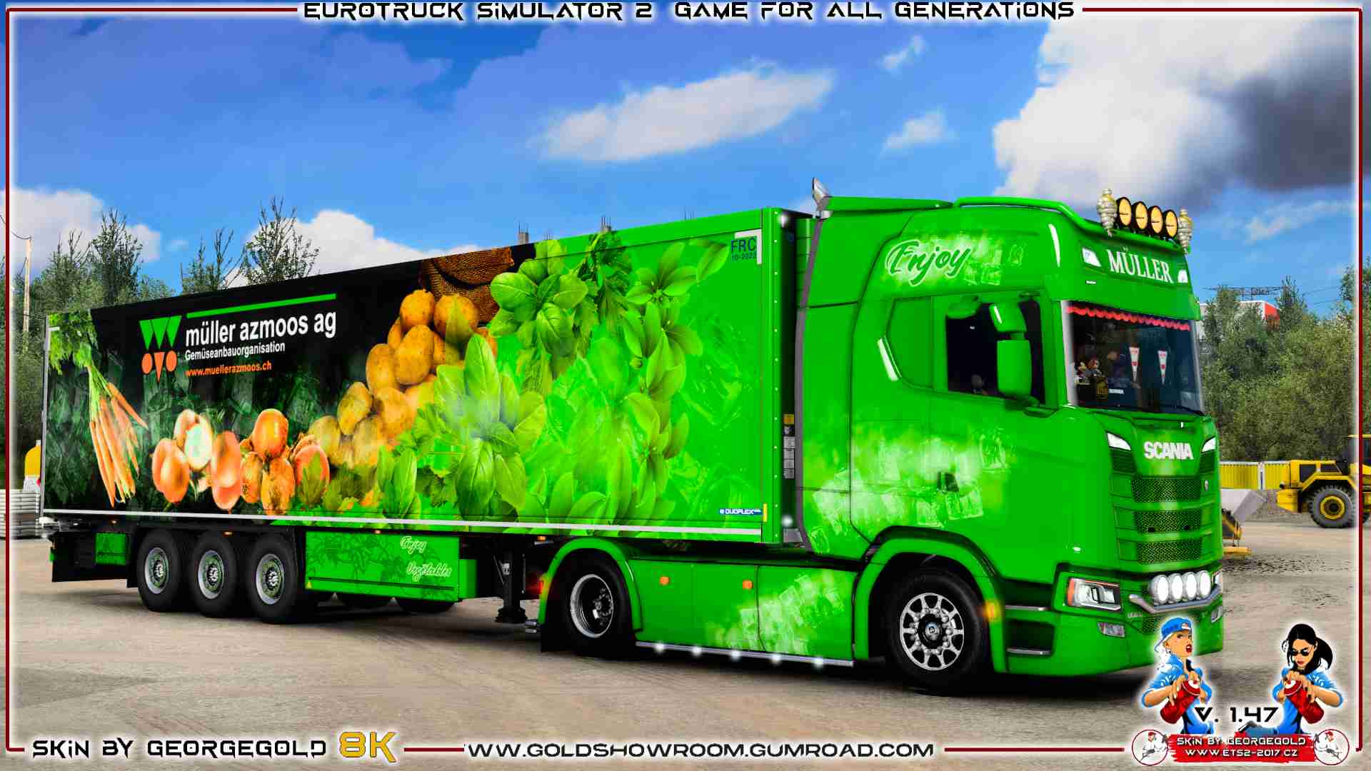 ETS 2 Skin Combo Scania S NG Muller Azmoos
