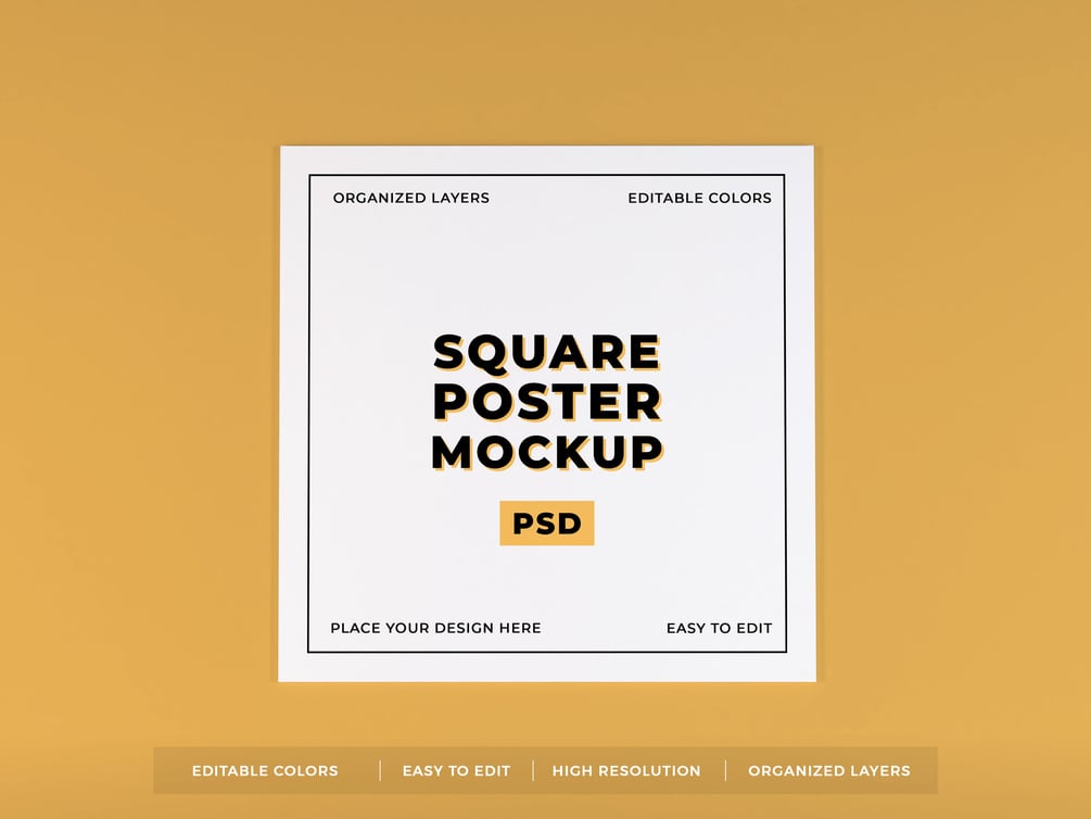 Square Poster Mockup Vol 1