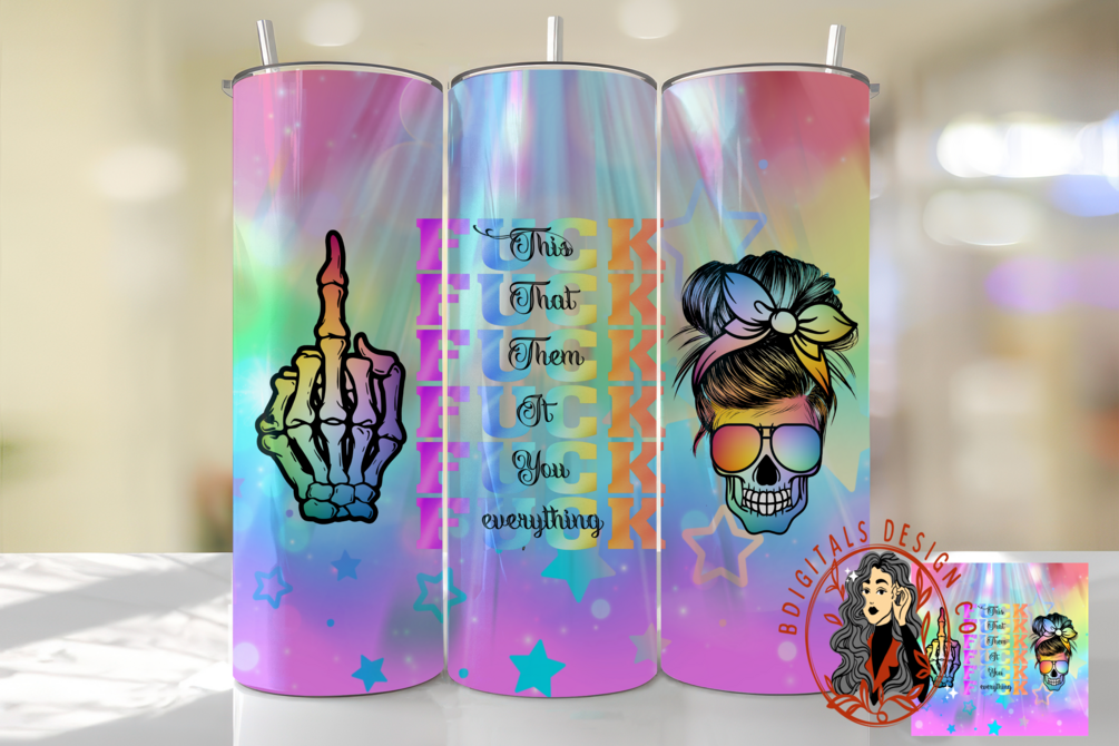 Middle Finger, Mama, 20oz Skinny Tumbler Sublimation Design Templates ...