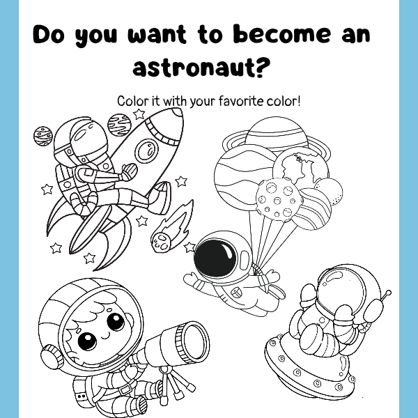 "Space" coloring book