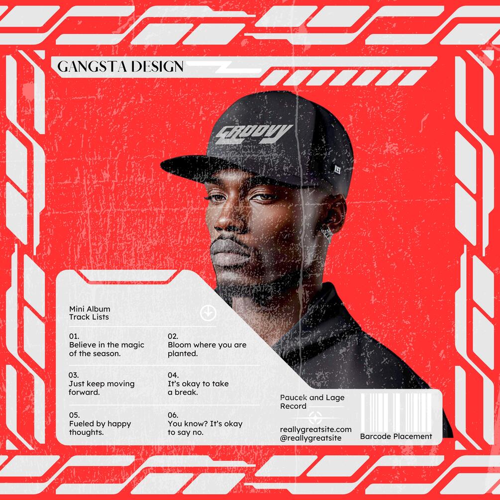Maximalist Y2K Aesthetic Cover R&B Music Album PSD Template