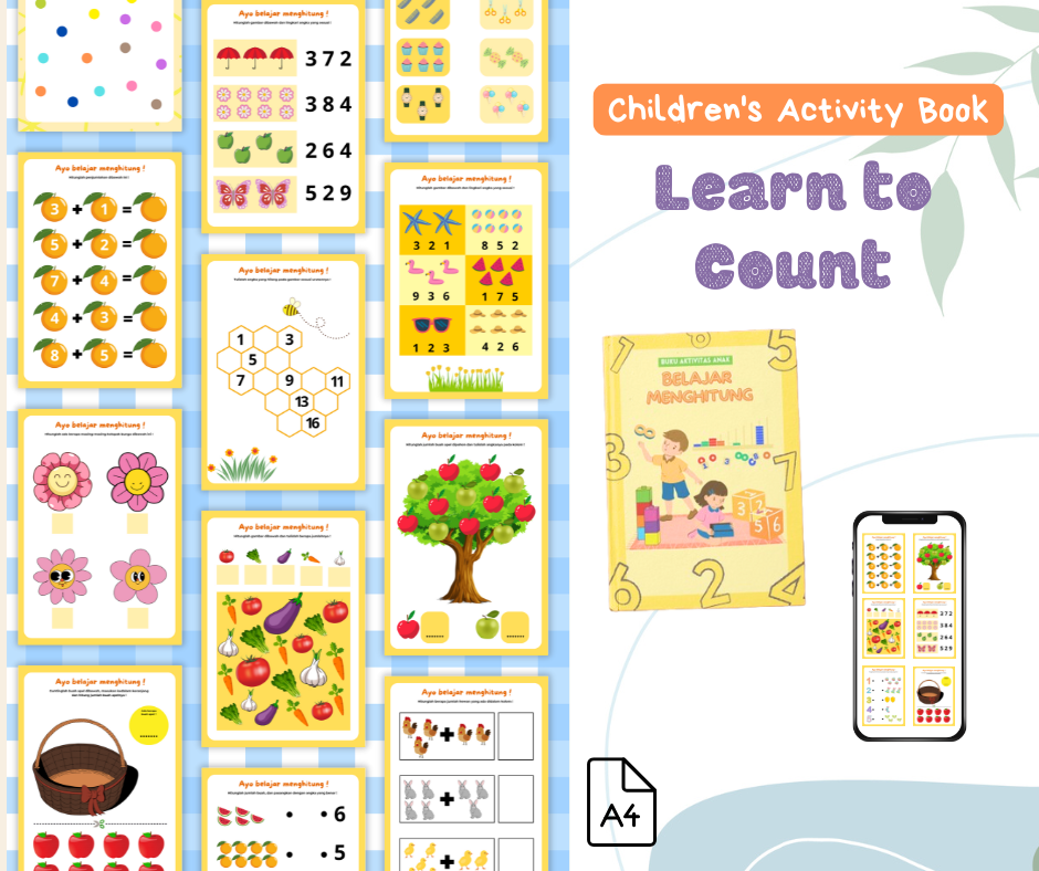 Children's Activity Book "Learning to Count"