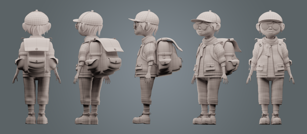 3D Stylized character with accessories