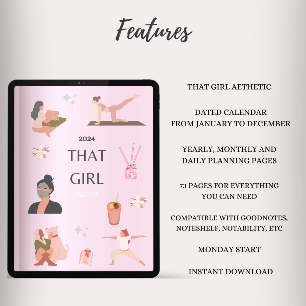 2024 that girl planner - Digital planner