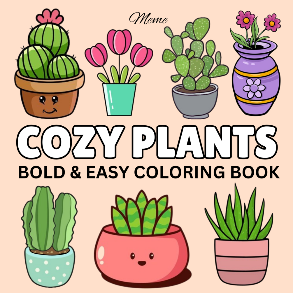 Cozy Plants Coloring Book