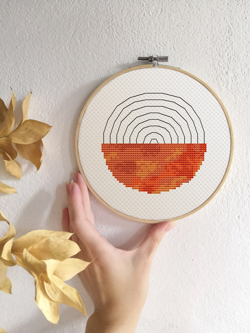Boho cross stitch pattern Modern cross stitch PDF Rustic cross stitch ...