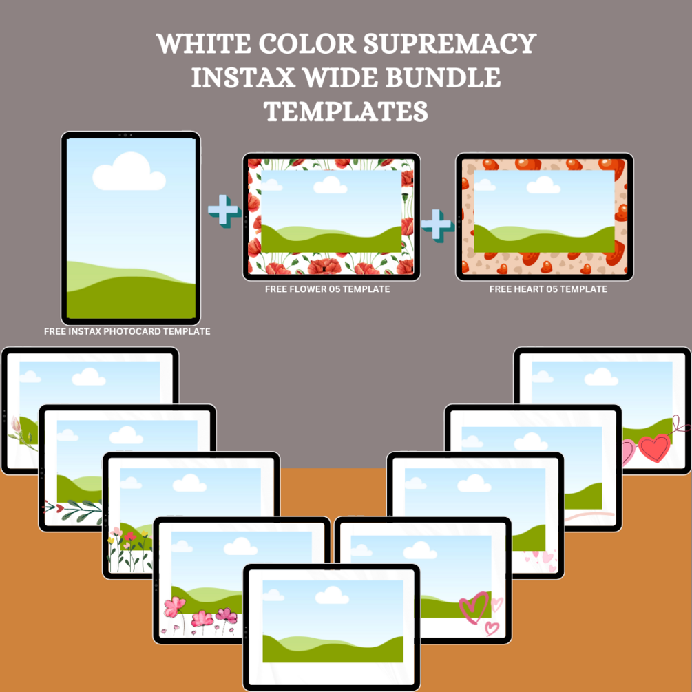 WHITE COLOR SUPREMACY INSTAX WIDE BUNDLE