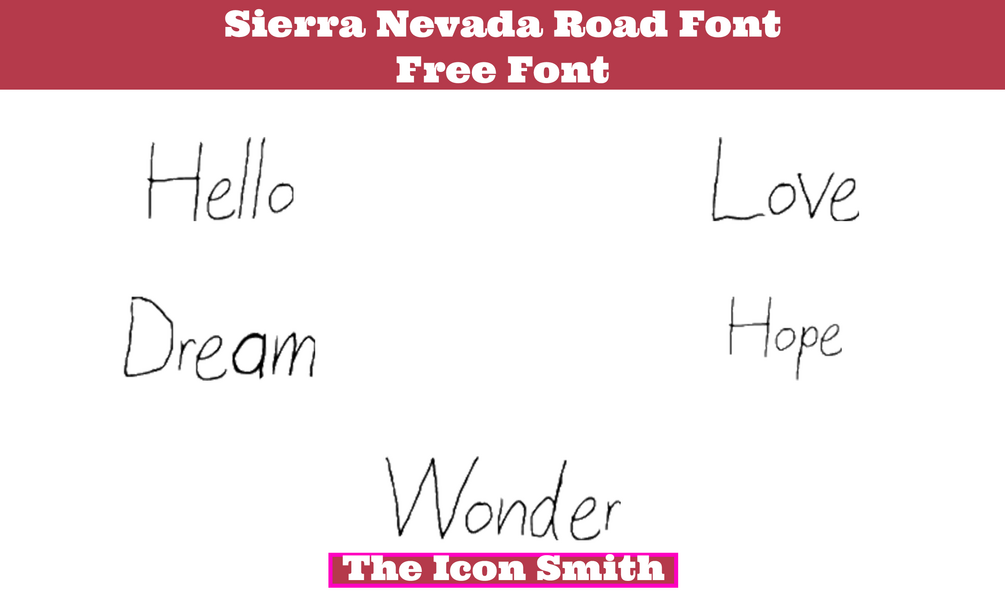 Free Sierra Nevada Road Font F13717